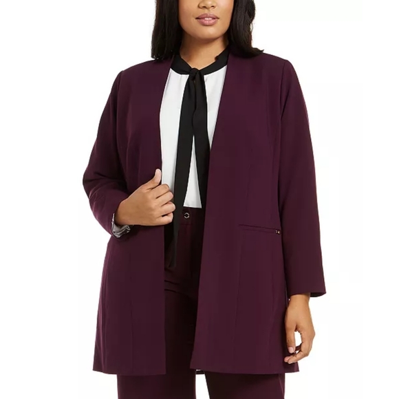 Calvin Klein | Jackets & Coats | Calvin Klein Plus Size Topper Jacket ...